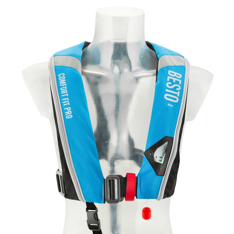 Besto Comfort Fit Pro 300N Auto/Harness Lifejacket, Ice Blue : Barrus