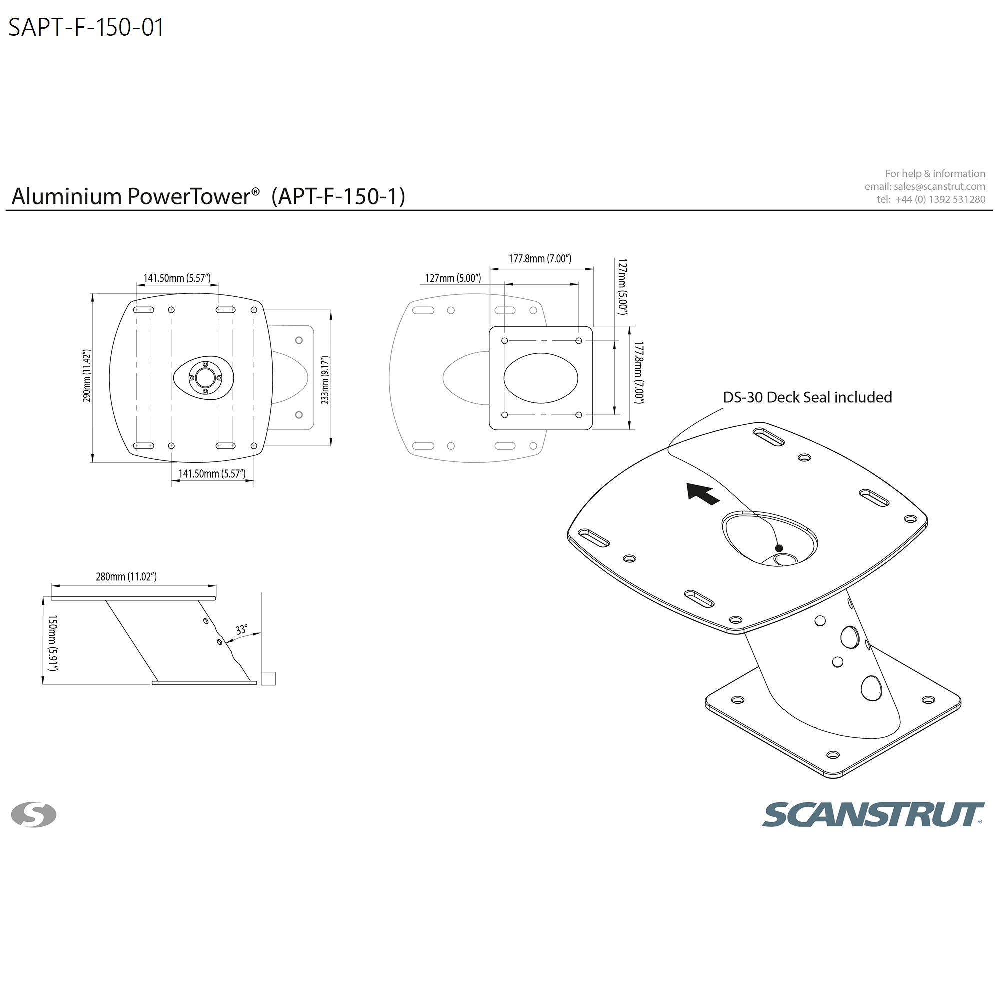 Scanstrut Aluminium Power Tower® : Barrus