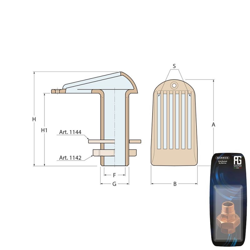 Guidi Brass Grated Water Intake in Speedy in Series 1/2 in - Retail ...