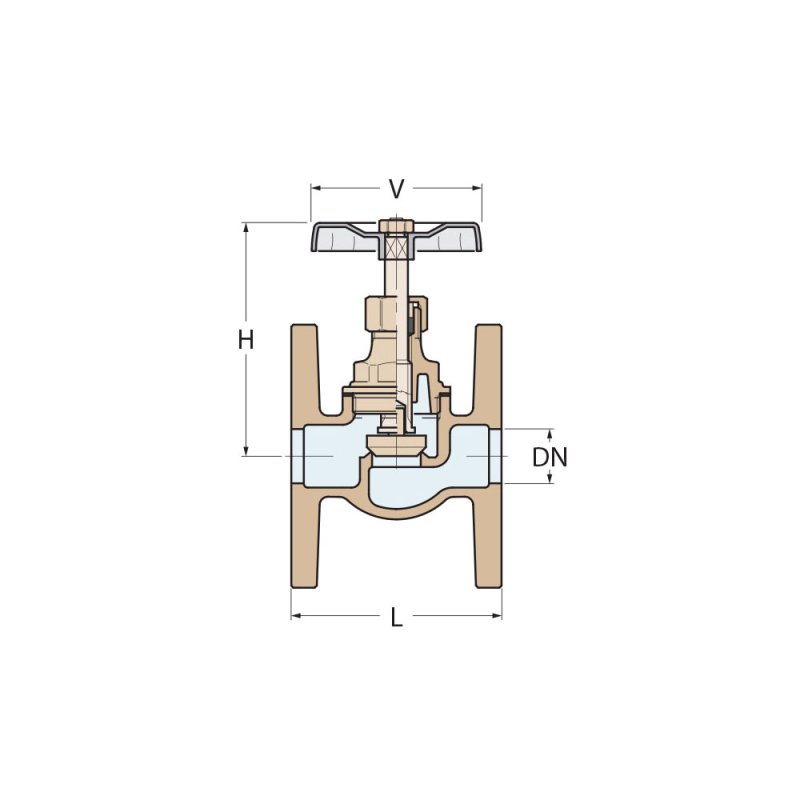 Guidi Bronze Globe Valve PN06 w/ Semi Auto Closing DN40 : Barrus
